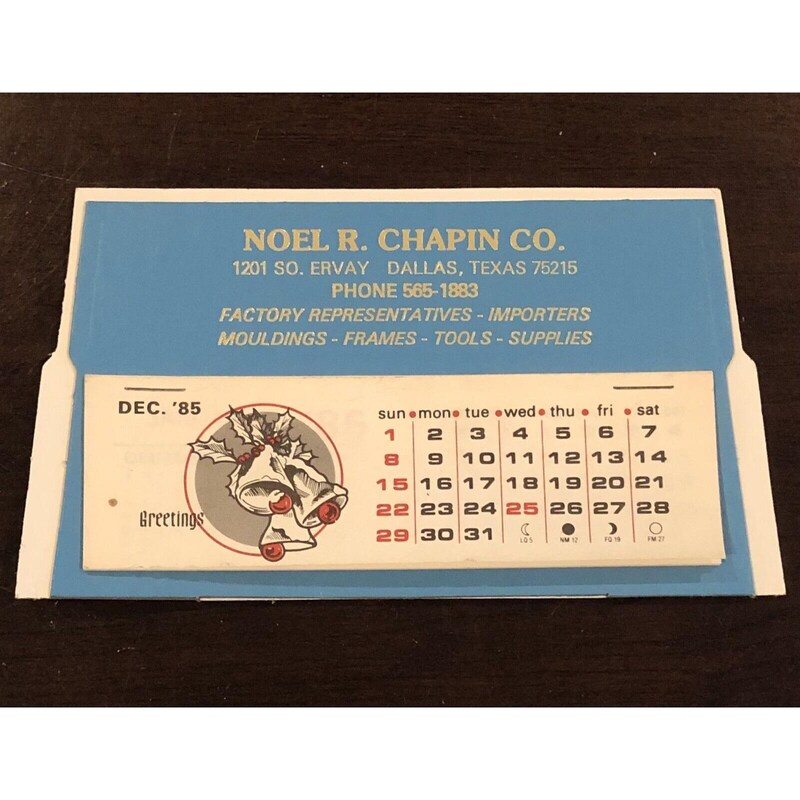 1986 Calendar - Etsy