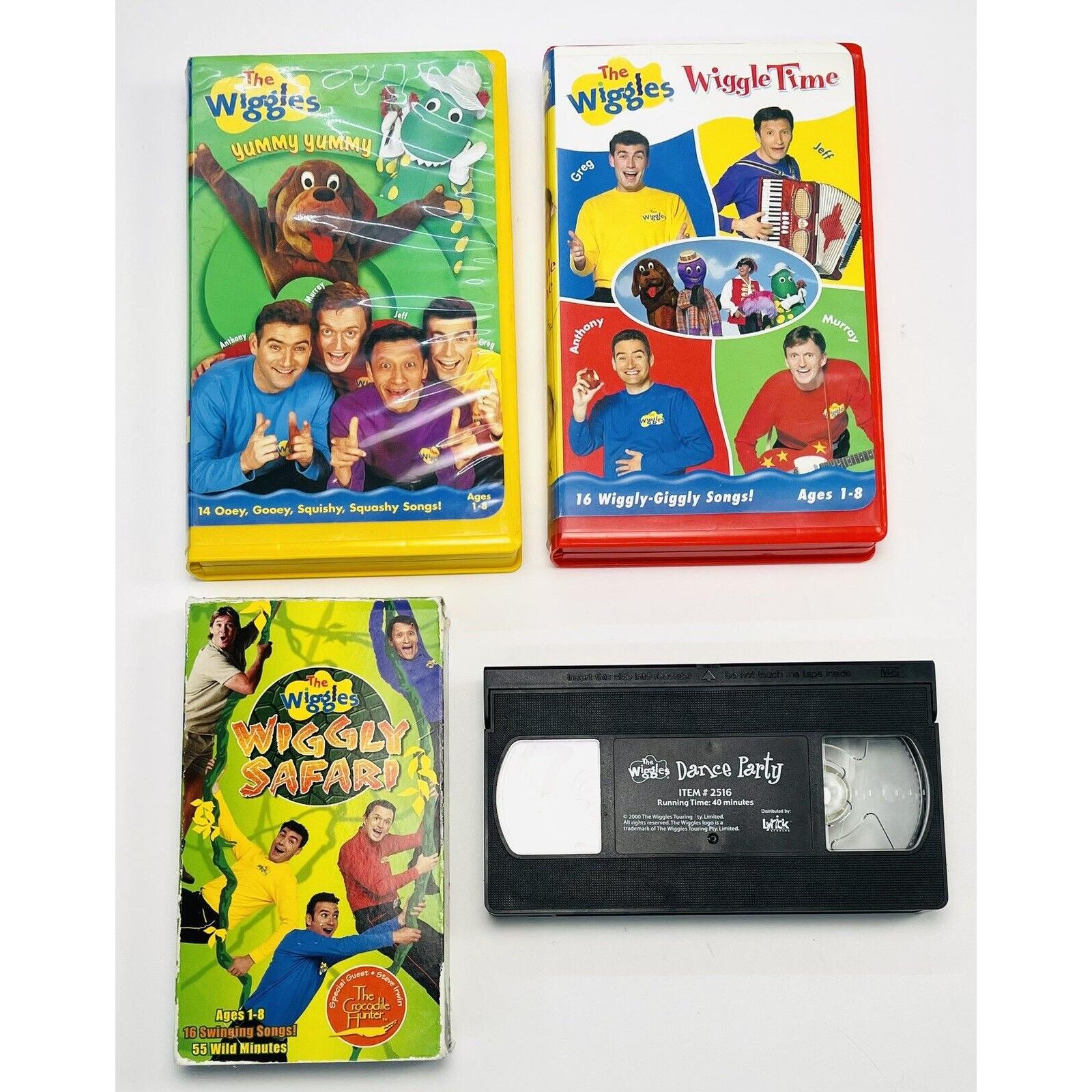 Lot 4 the Wiggles VHS Tapes Wiggly Safari Yummy Yummy Wiggle Time ...