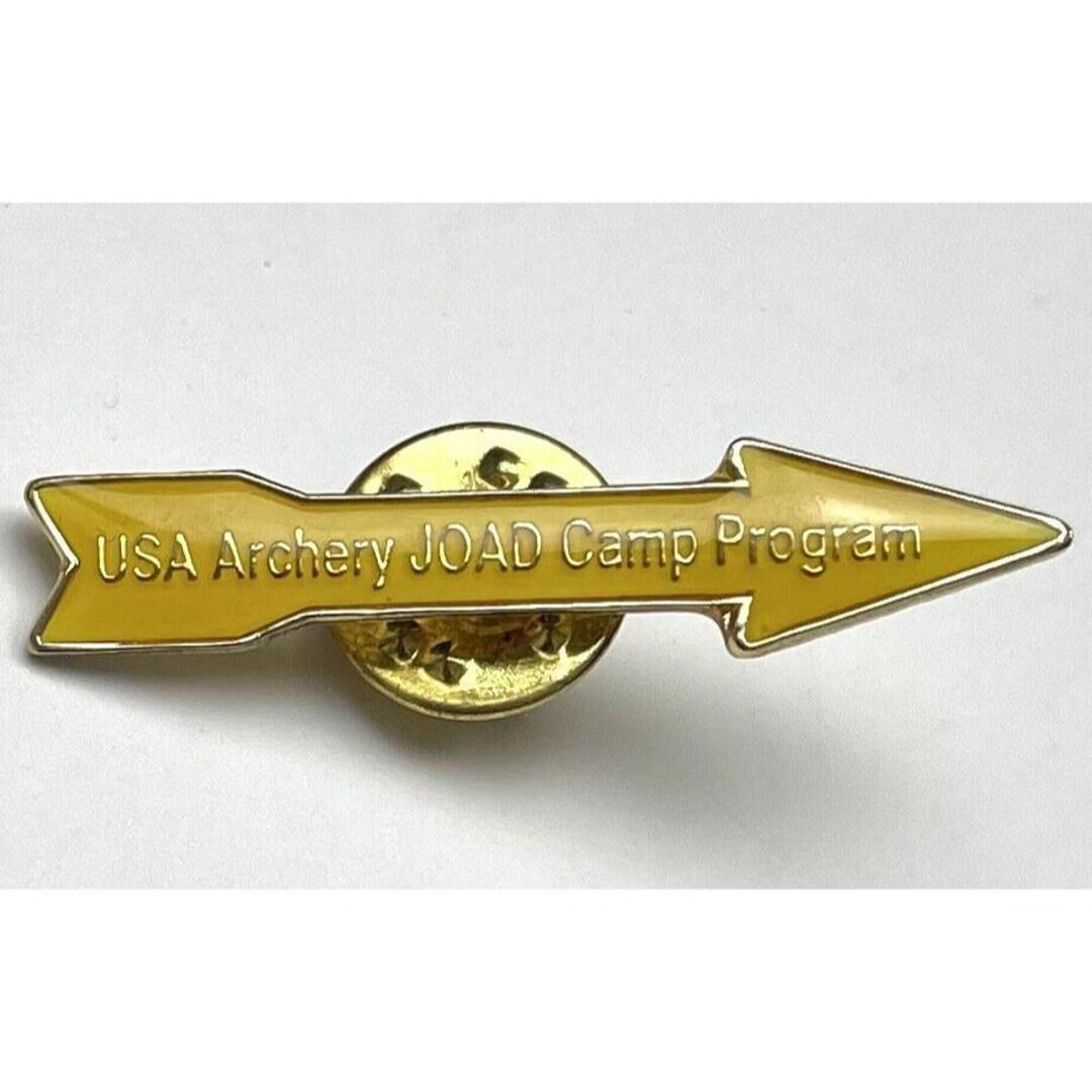 Vintage 1.5" Yellow Goldtone CAA NAA JOAD Usa Archery Camp Program ...