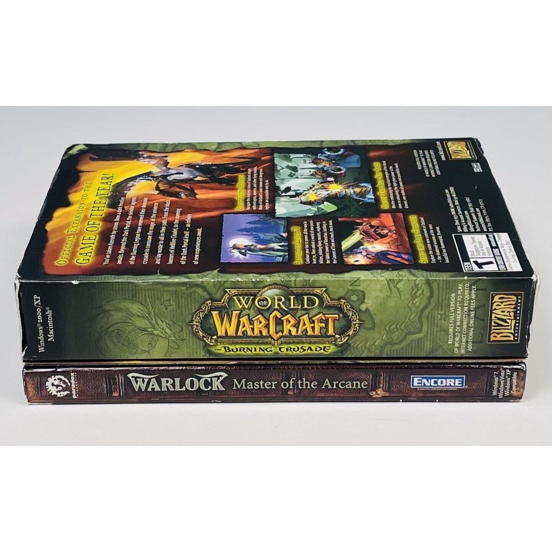 Lot 2 PC Computer Games Warlock & World of Warcraft Burning Crusade Expansion - Etsy