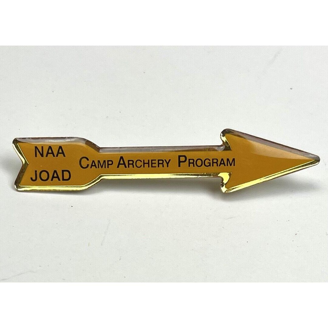 Vintage 2.5" Golden Yellow CAA NAA JOAD Camp Archery Program Club Arrow ...