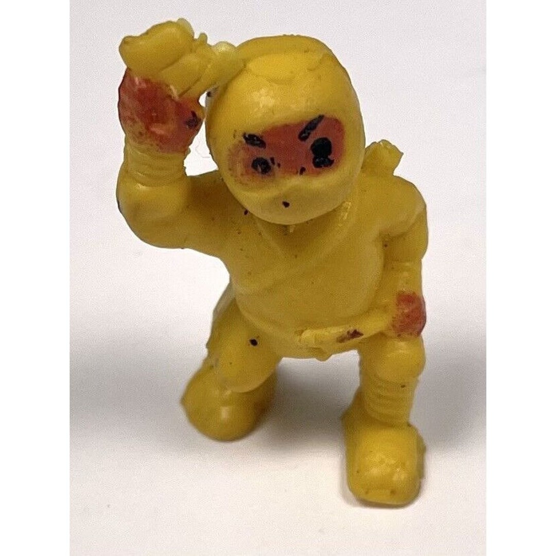 VTG A&A 1.25 Yellow Rubber Ninja Miniature Mini Action Figure EUC - Etsy
