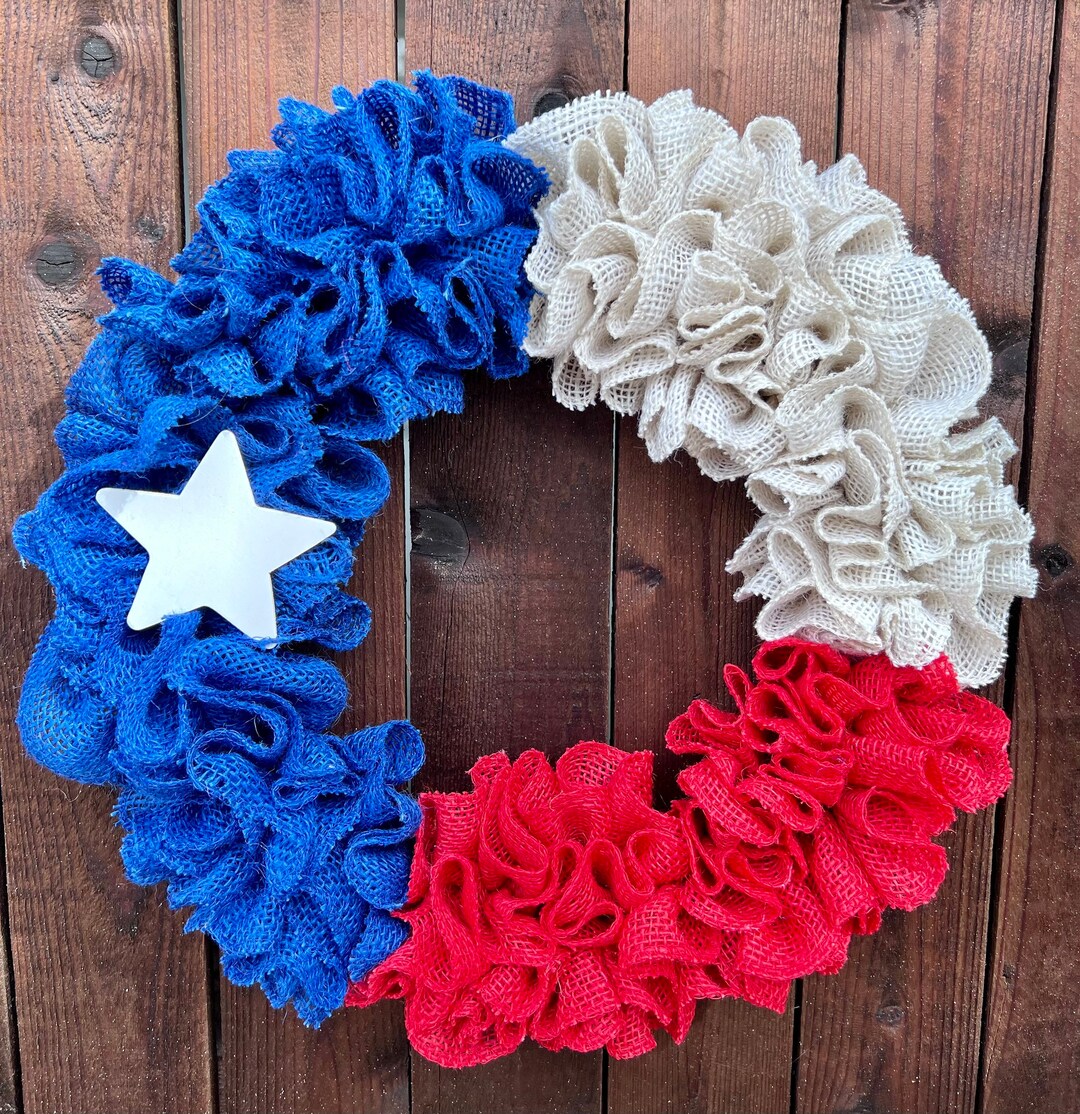 Texas Flag Wreath, Texas Burlap Wreath, Front Door Wreath, Farmhouse ...