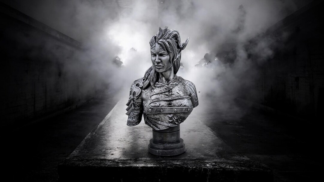 Karlach Bust: Hand-painted 3D Printed Baldur's Gate 3 Statue - Etsy