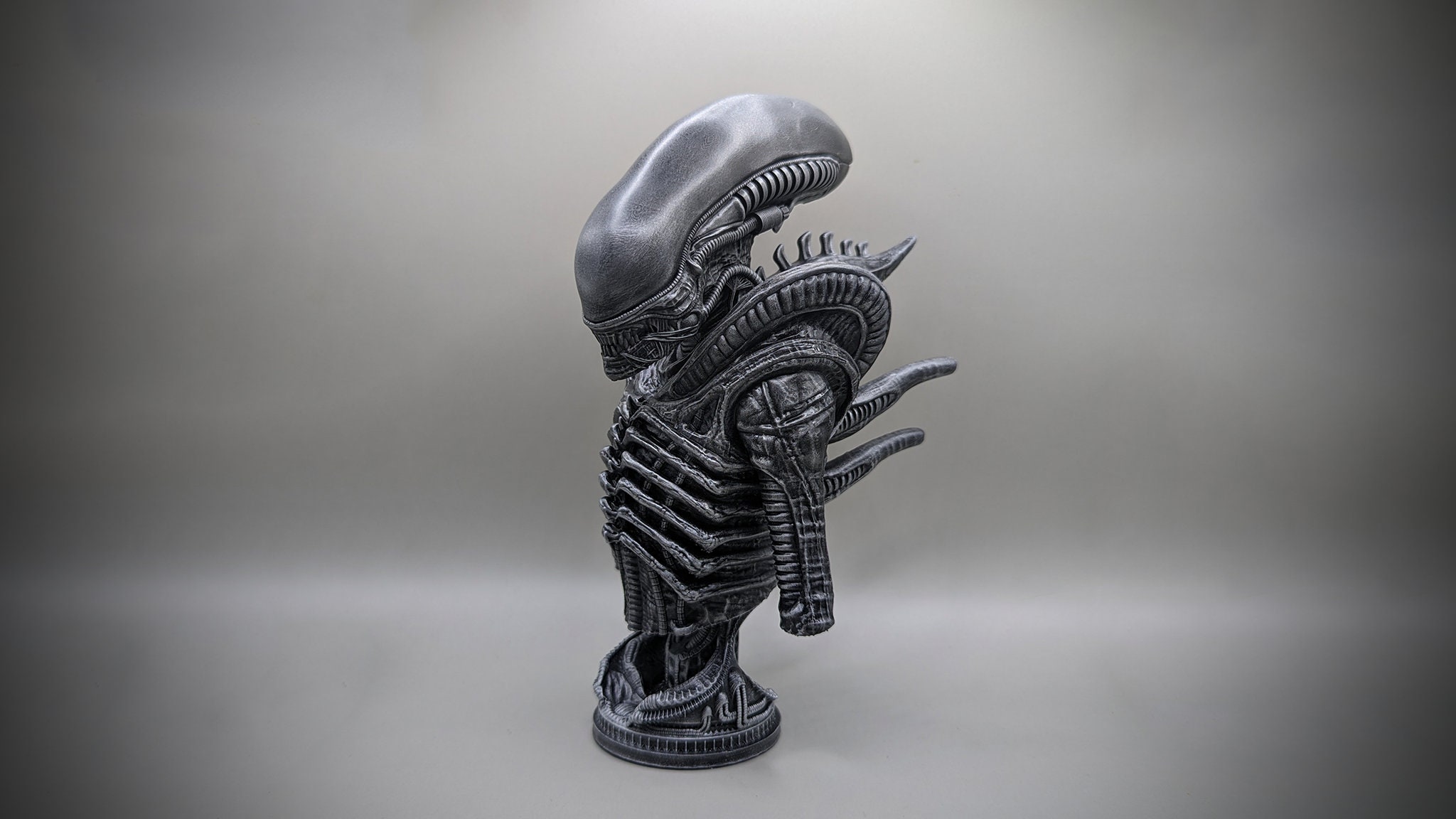 Xenomorph Bust Alien 3D Printed Statue Figure, Gamer Gift, Game Room ...