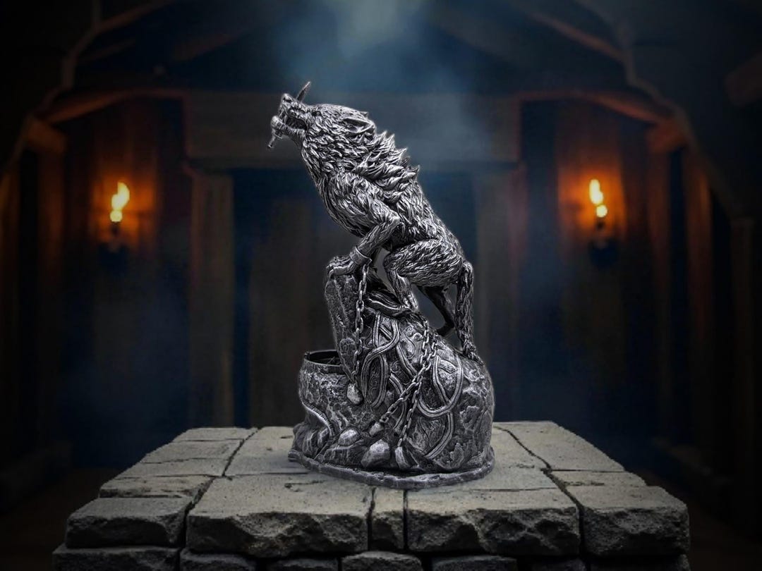 Fenrir Figure, Resin 3D Printed Gift Art, 3D Print Home Decor, Dungeons ...