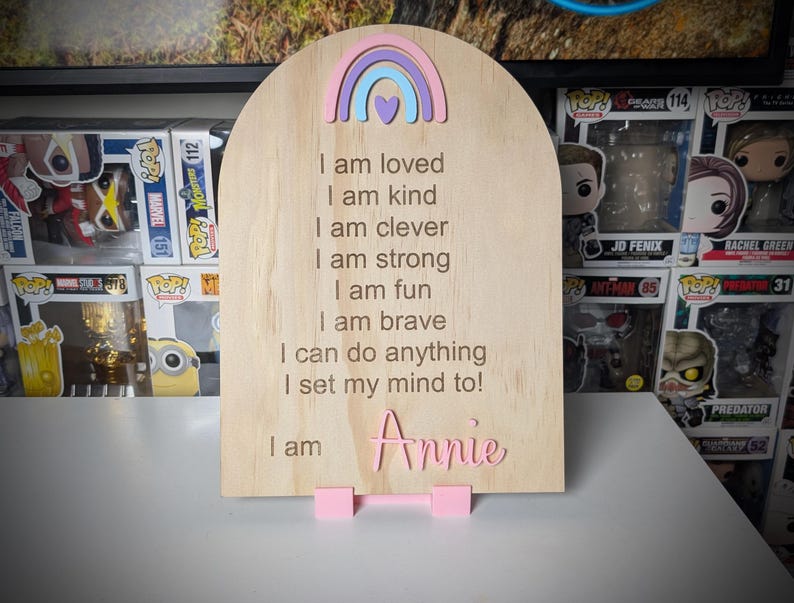 Personalized Affirmation Sign for Kids | Custom Name Plaque ...
