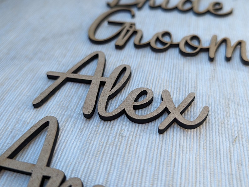 MDF Name Signs | Wedding Place Names | Table Decorations | Special ...