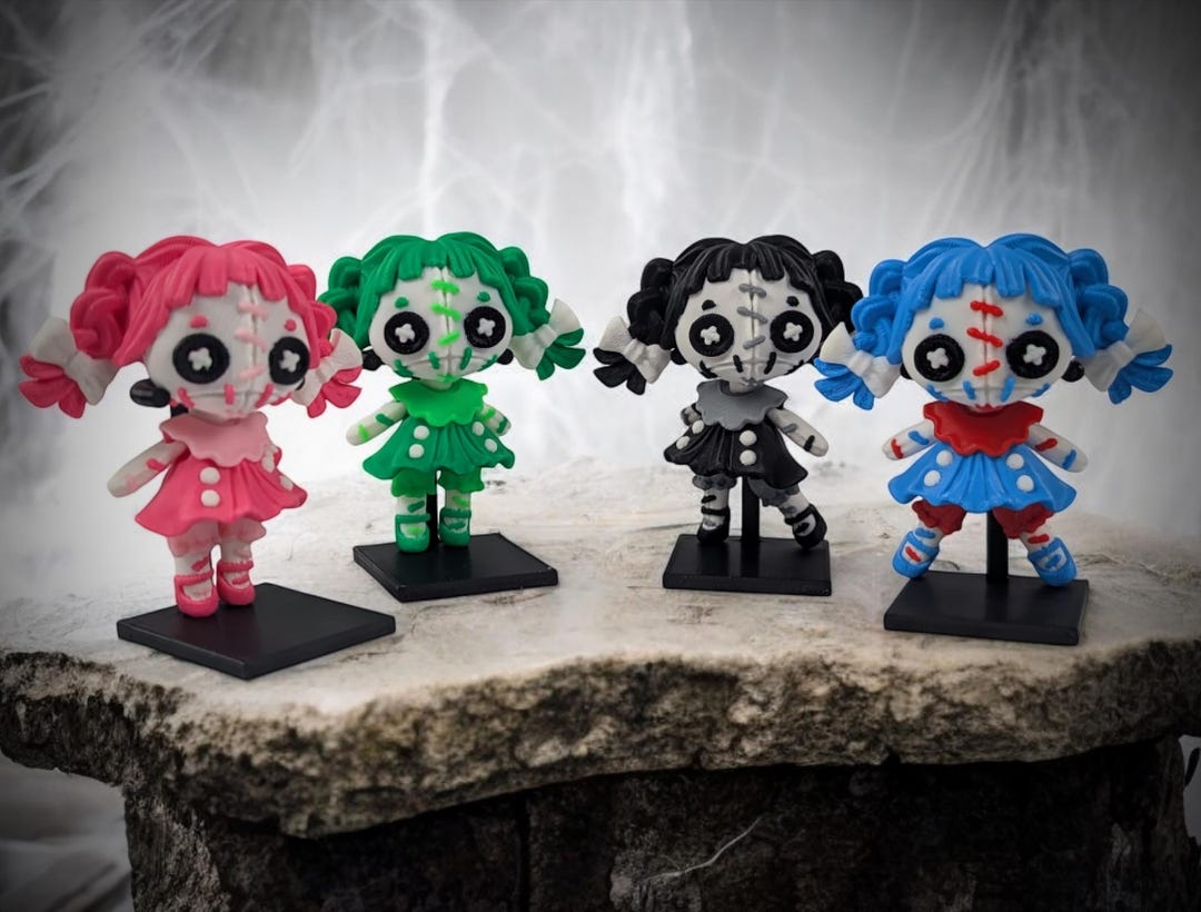 Mini Creepy Doll Toy Fidgets | Gothic Creepy Decor | Weird Horror ...