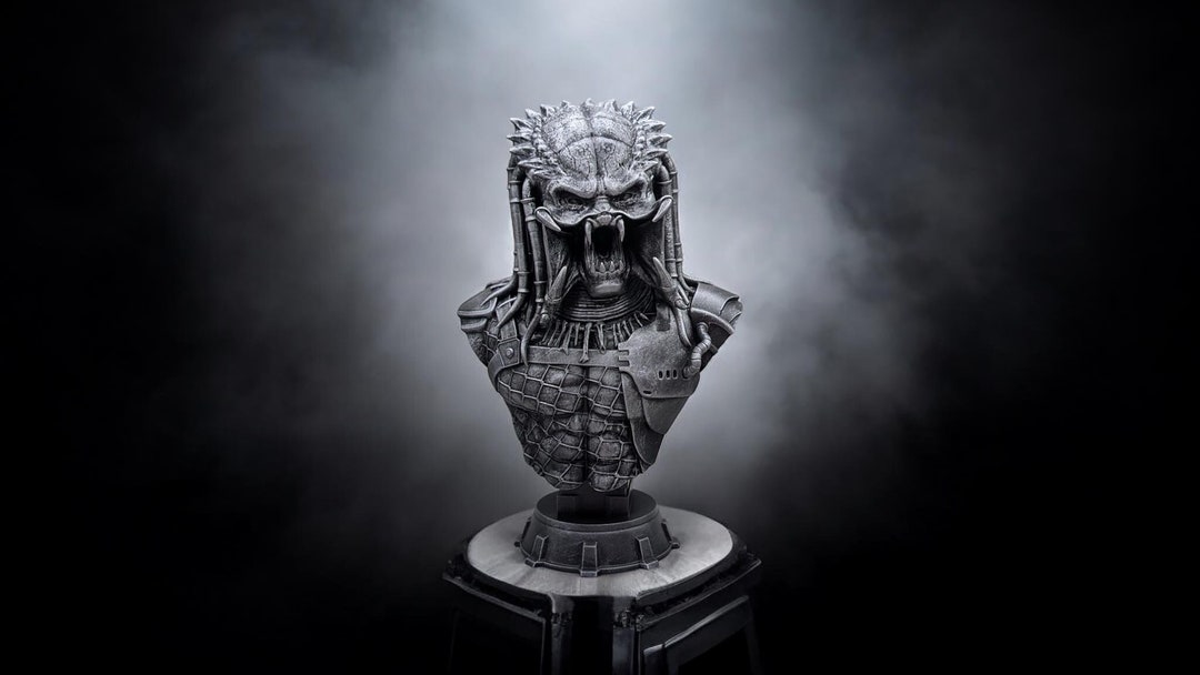 Predator Unmasked Bust | Unmasked Predator Statue | 3D Printed Figure ...