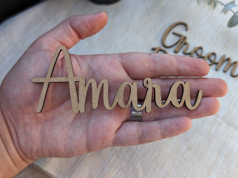 MDF Name Signs | Wedding Place Names | Table Decorations | Special ...