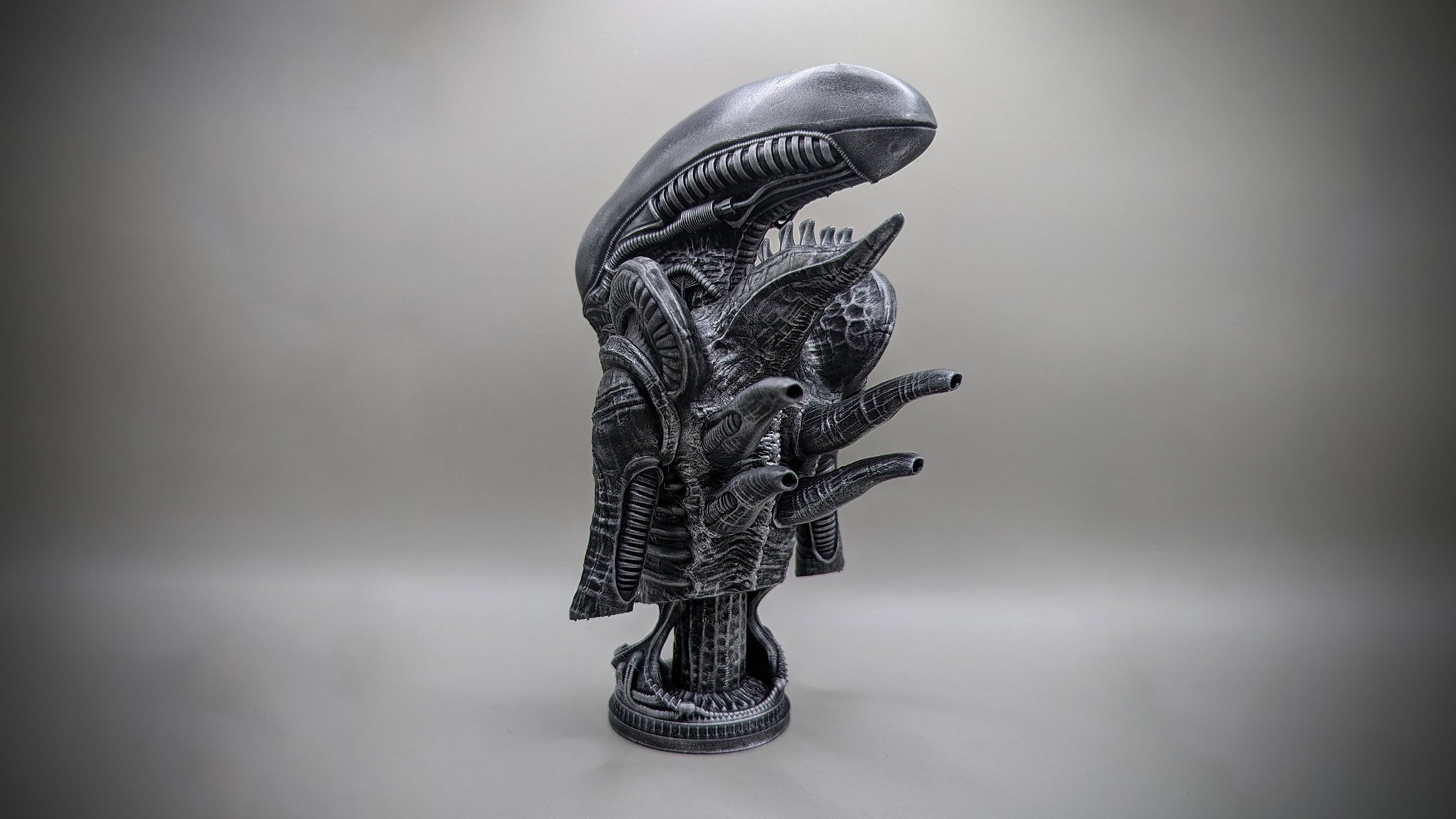 Xenomorph Bust Alien 3D Printed Statue Figure, Gamer Gift, Game Room ...