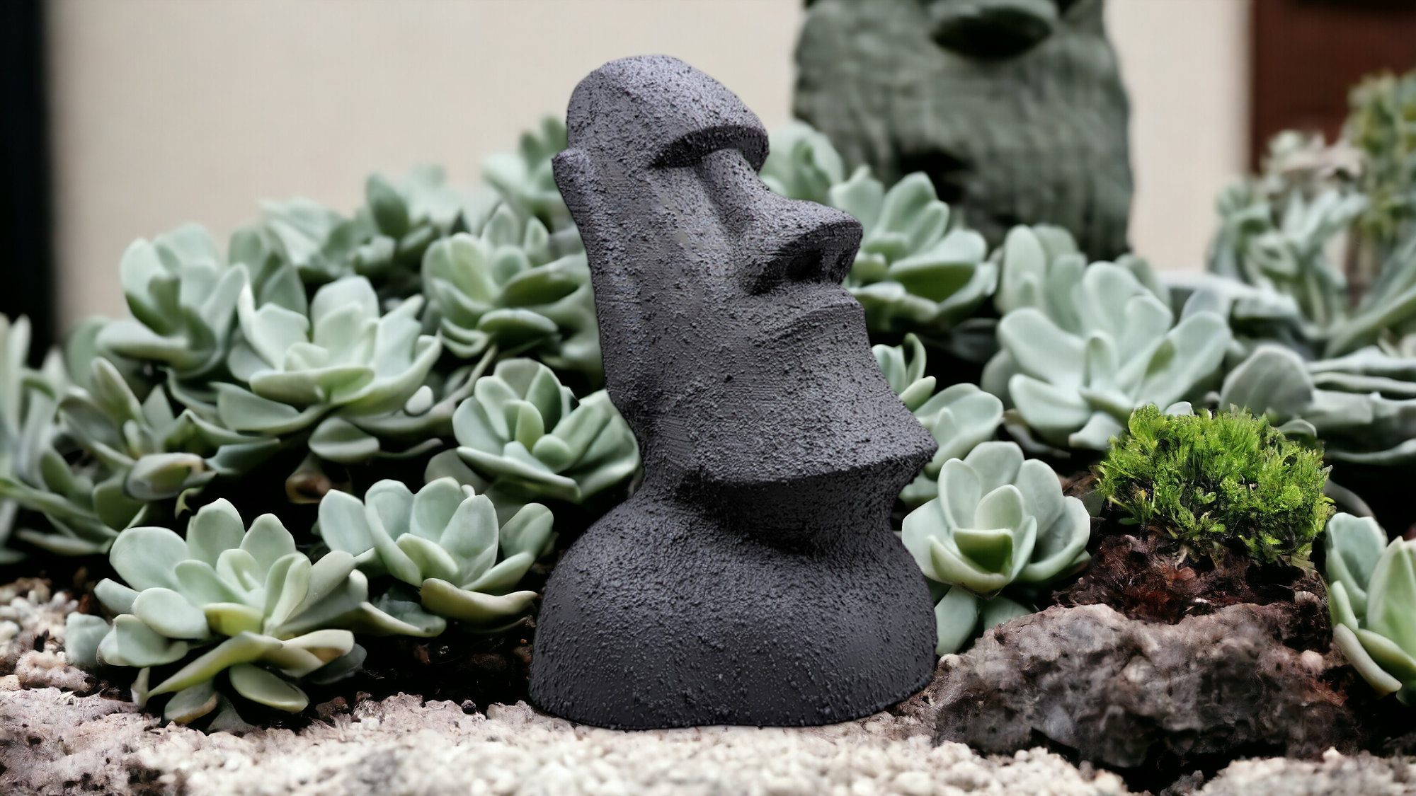 Easter Island Moai Head Statue Decor, Polynesian Artwork for Zen Vibes ...