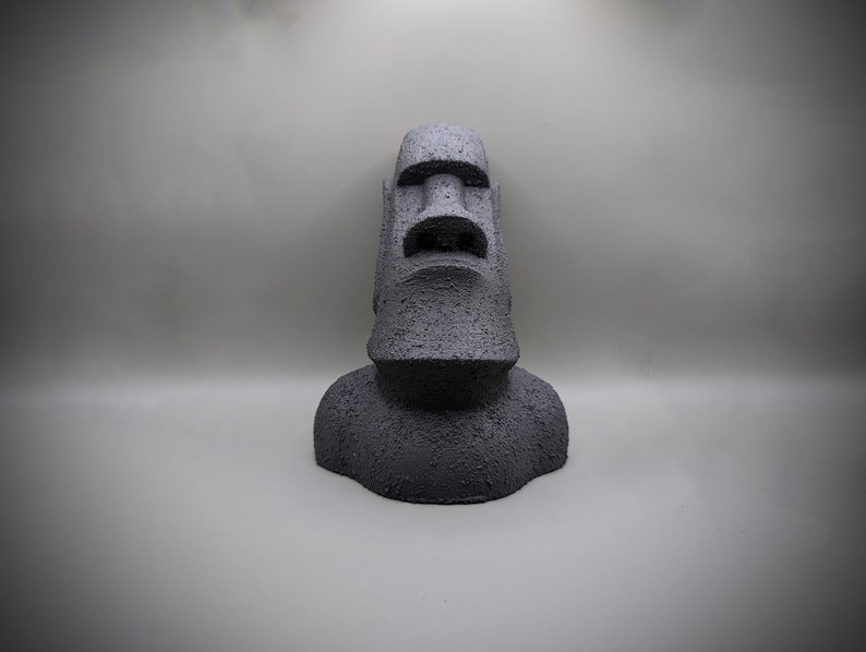 Easter Island Moai Head Statue Decor, Polynesian Artwork for Zen Vibes ...