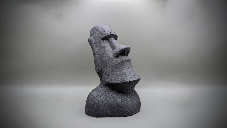 Easter Island Moai Head Statue Decor, Polynesian Artwork for Zen Vibes ...