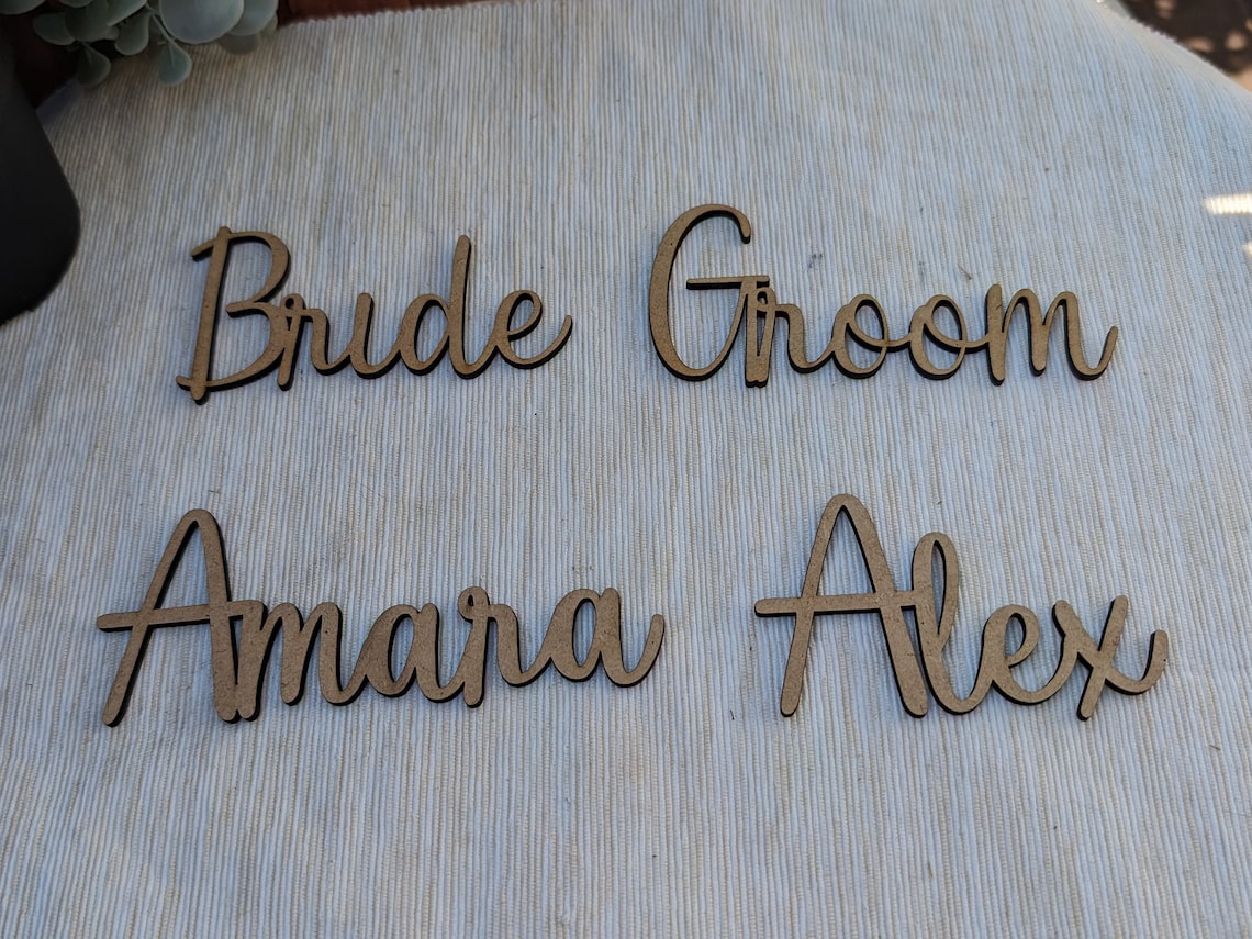 MDF Name Signs | Wedding Place Names | Table Decorations | Special ...