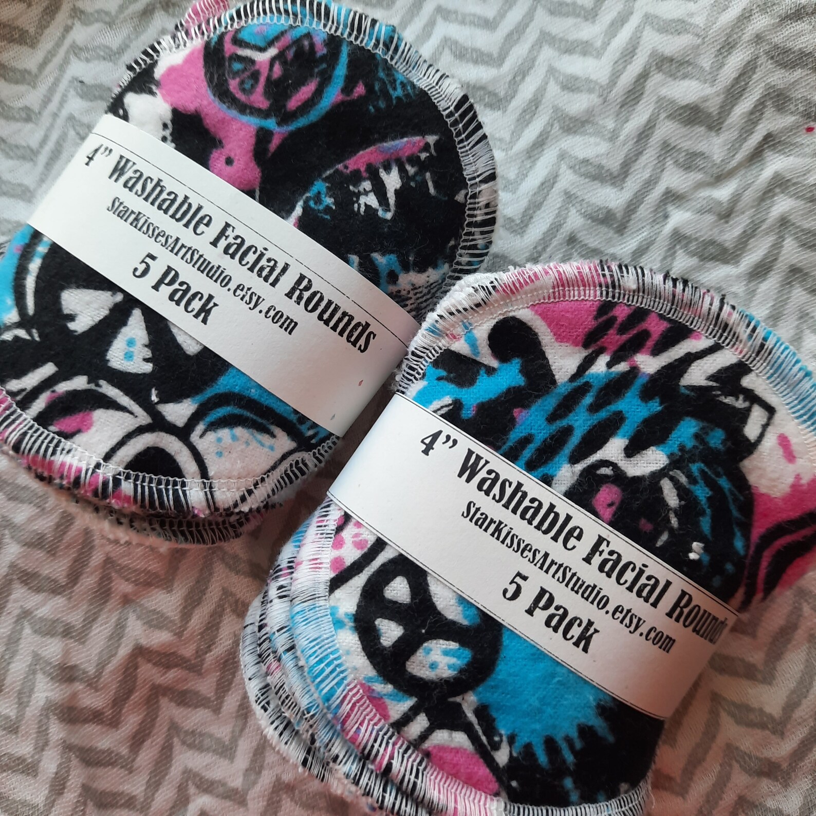 Washable Reusable Facial Rounds, Flannel Rounds, Terry Cloth for Face ...