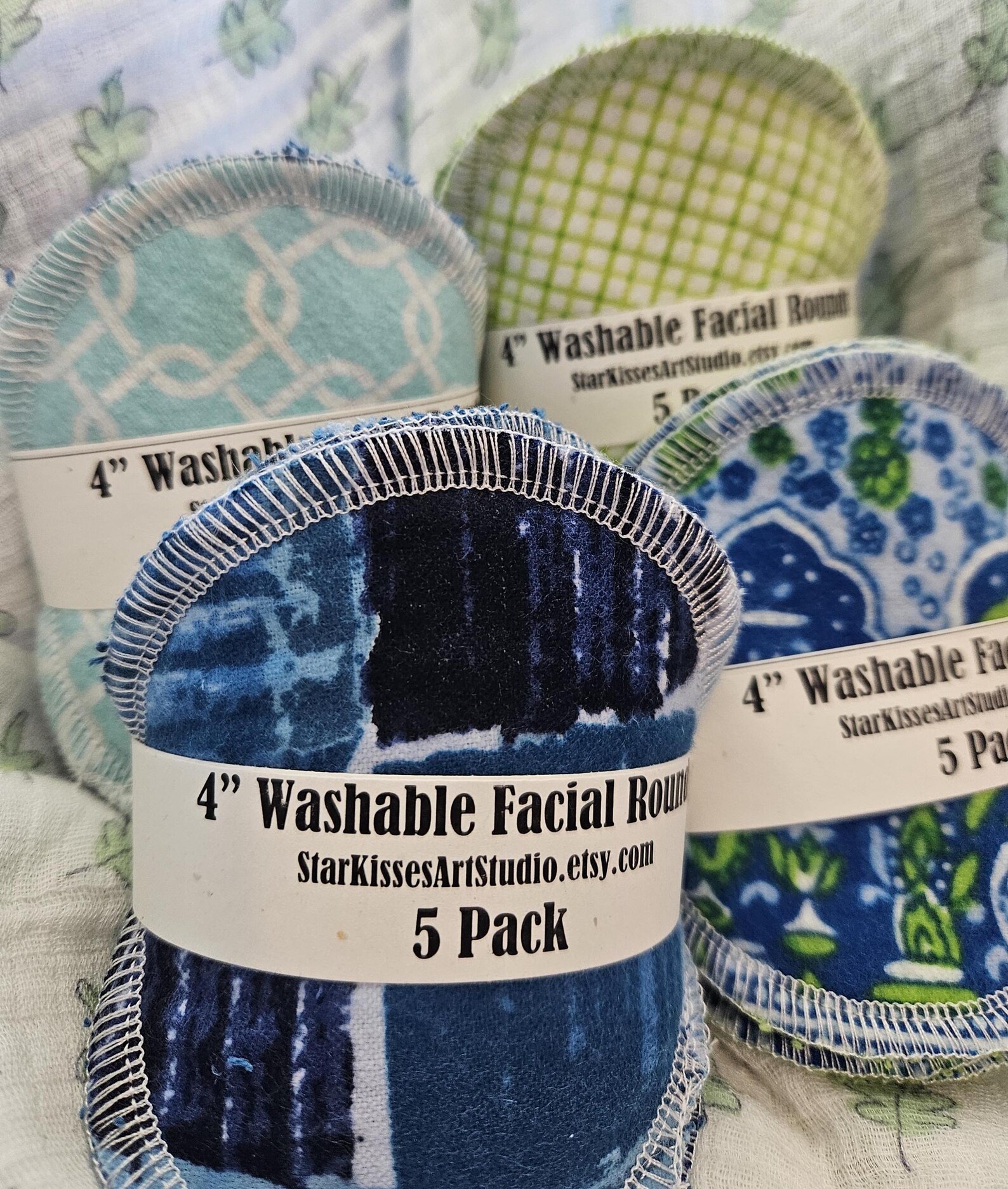 Washable Reusable Facial Rounds, Flannel Rounds, Terry Cloth for Face ...