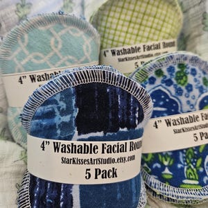 Washable Reusable Facial Rounds, Flannel Rounds, Terry Cloth for Face ...