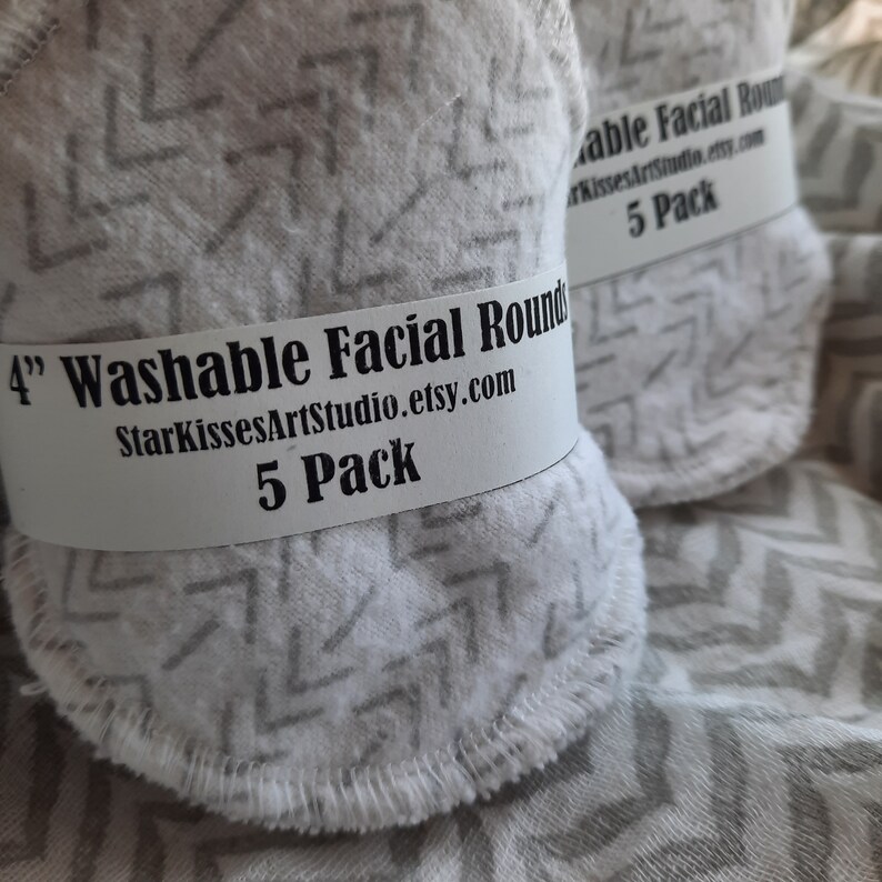 Washable Reusable Facial Rounds, Flannel Rounds, Terry Cloth for Face ...