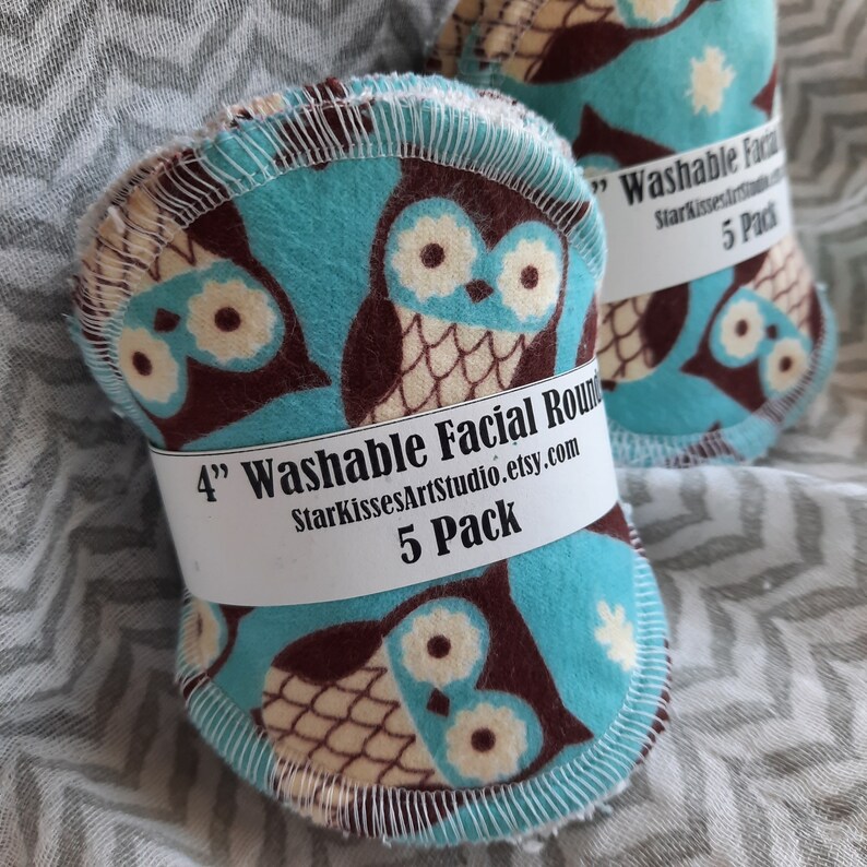 Washable Reusable Facial Rounds, Flannel Rounds, Terry Cloth for Face ...