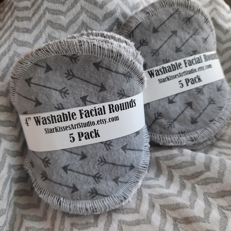 Washable Reusable Facial Rounds, Flannel Rounds, Terry Cloth for Face ...