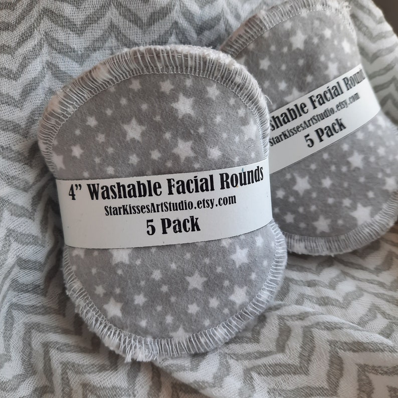 Washable Reusable Facial Rounds, Flannel Rounds, Terry Cloth for Face ...