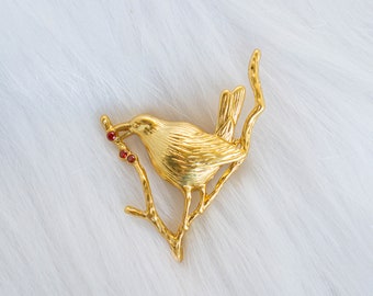 Joan Rivers Bird Brooch - Etsy