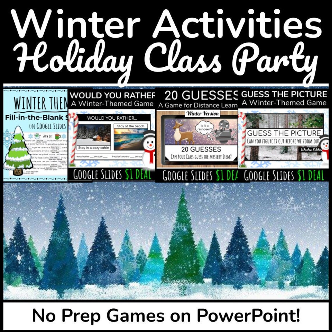 Classroom Games | Holiday Party Activities - Etsy