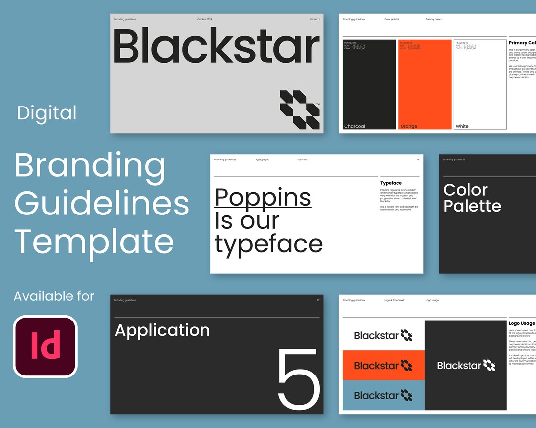 The Brand Guidelines Template Adobe Indesign Template Brand Strategy ...