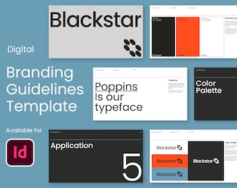 Brand Guidelines Template Adobe Indesign Template Brand Style Guide ...