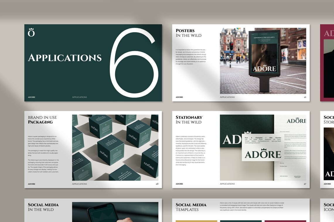 Brand Guidelines Template | Adobe Indesign Template | Brand Style Guide ...