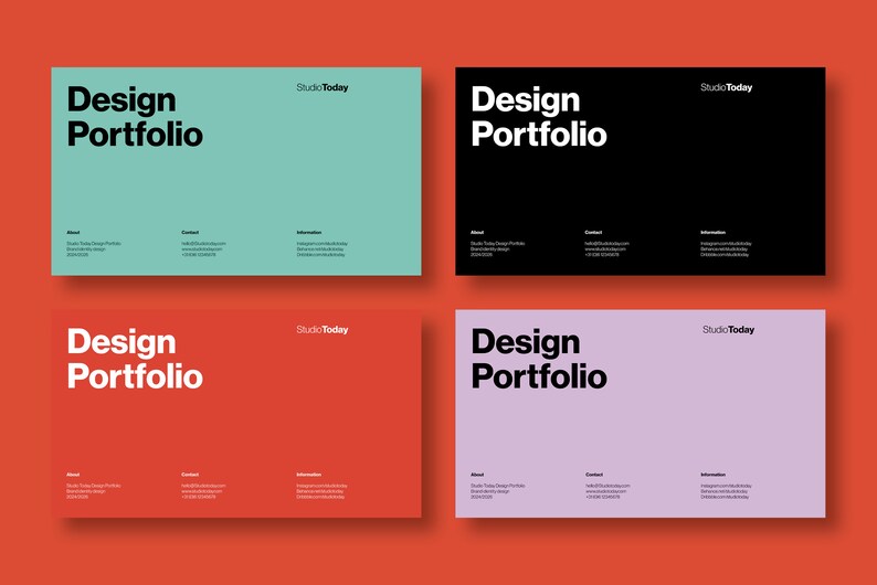 Modern Portfolio Template | Adobe Indesign | Minimal Portfolio Template ...