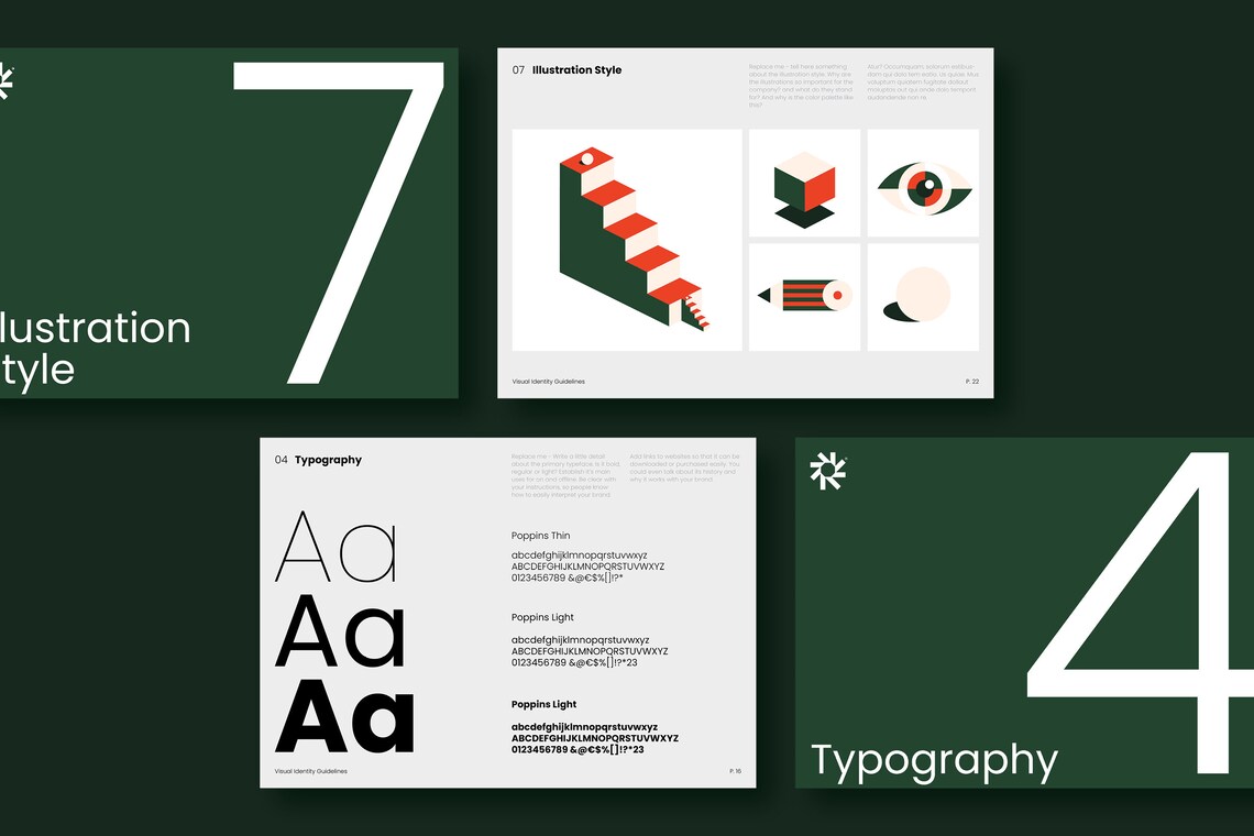 Brand Guidelines Template Adobe Indesign Template Brand Style Guide ...