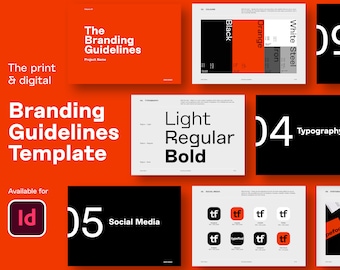 Brand Guidelines Template | Adobe Indesign Template | Brand Style Guide ...