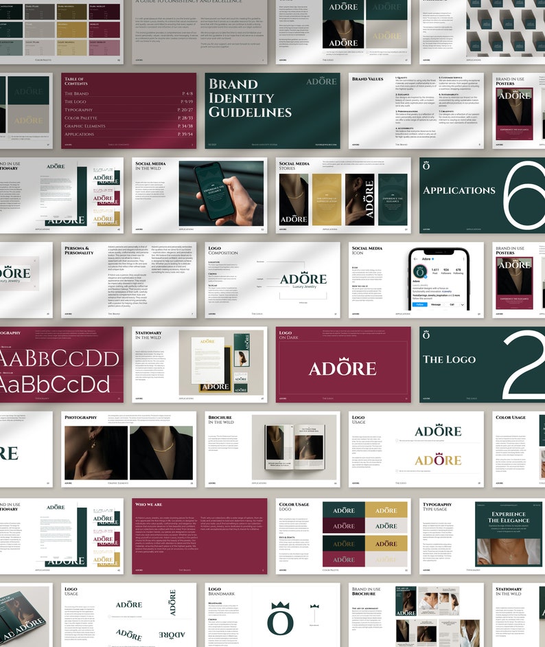 Brand Guidelines Template | Adobe Indesign Template | Brand Style Guide ...