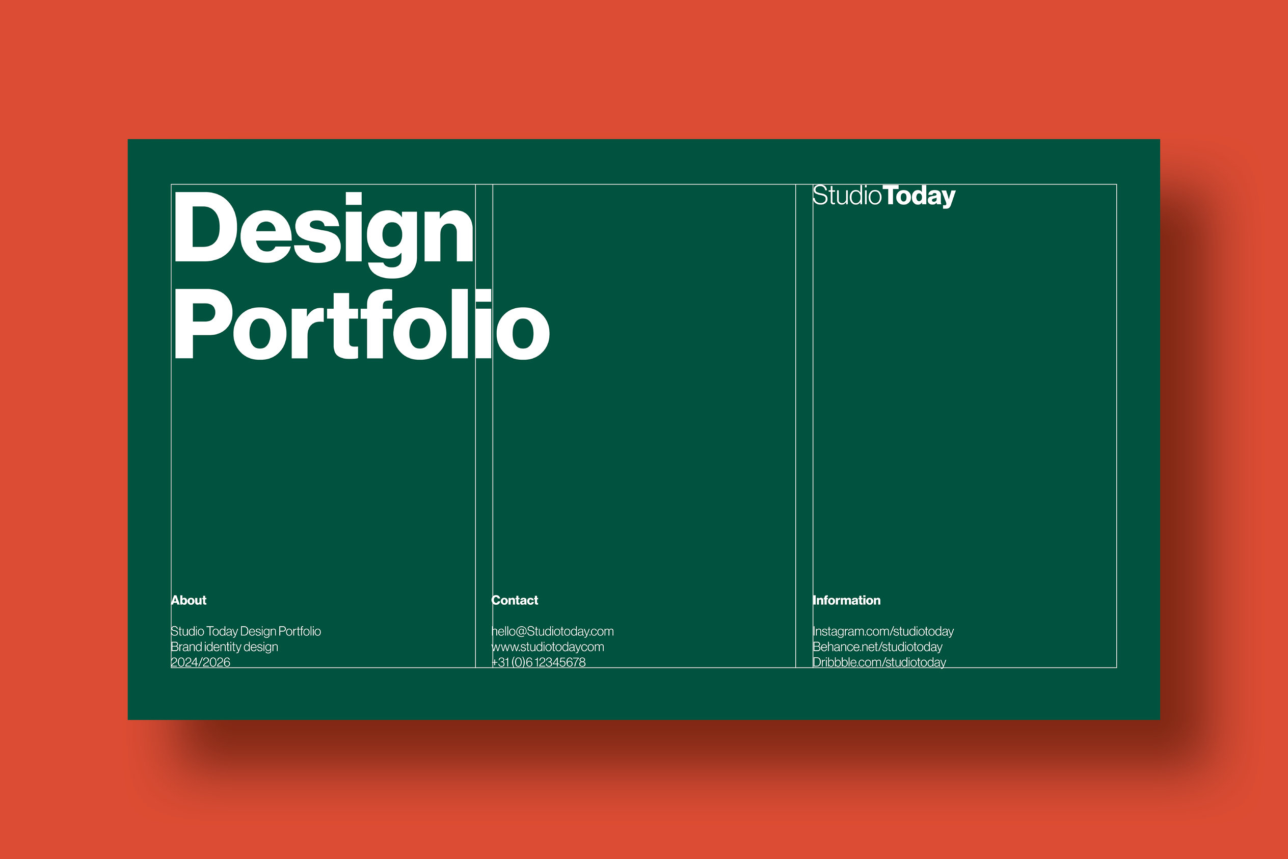 Modern Portfolio Template | Adobe Indesign | Minimal Portfolio Template ...