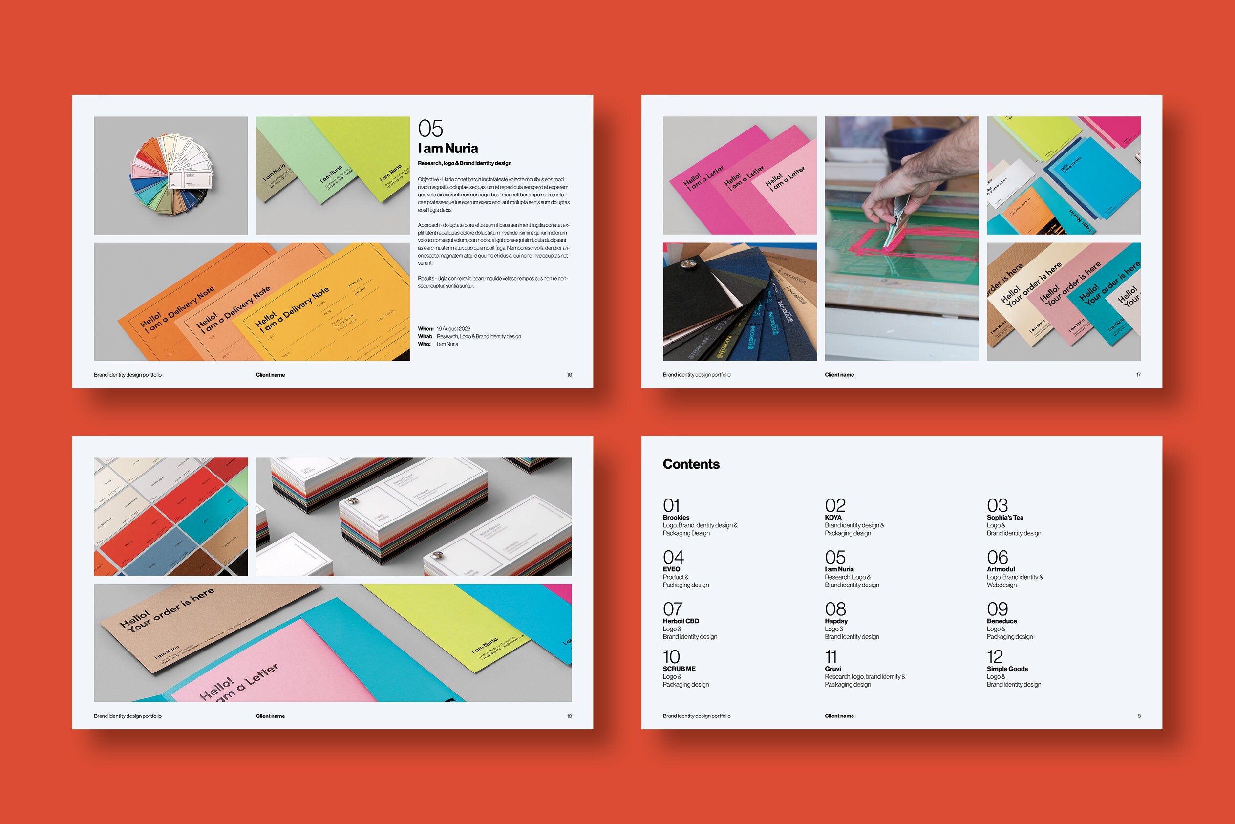 Modern Portfolio Template | Adobe Indesign | Minimal Portfolio Template ...