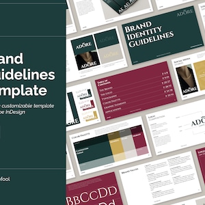 Brand Guidelines Template | Adobe Indesign Template | Brand Style Guide ...