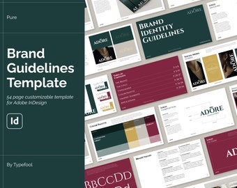 Brand Guidelines Template Adobe Indesign Template Brand Style Guide ...