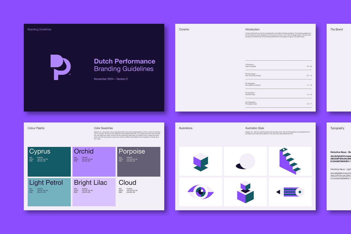 Brand Guidelines Template | Adobe Indesign Template | Brand Style Guide ...