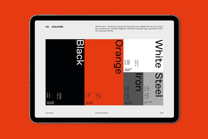 Brand Guidelines Template | Adobe Indesign Template | Brand Style Guide ...