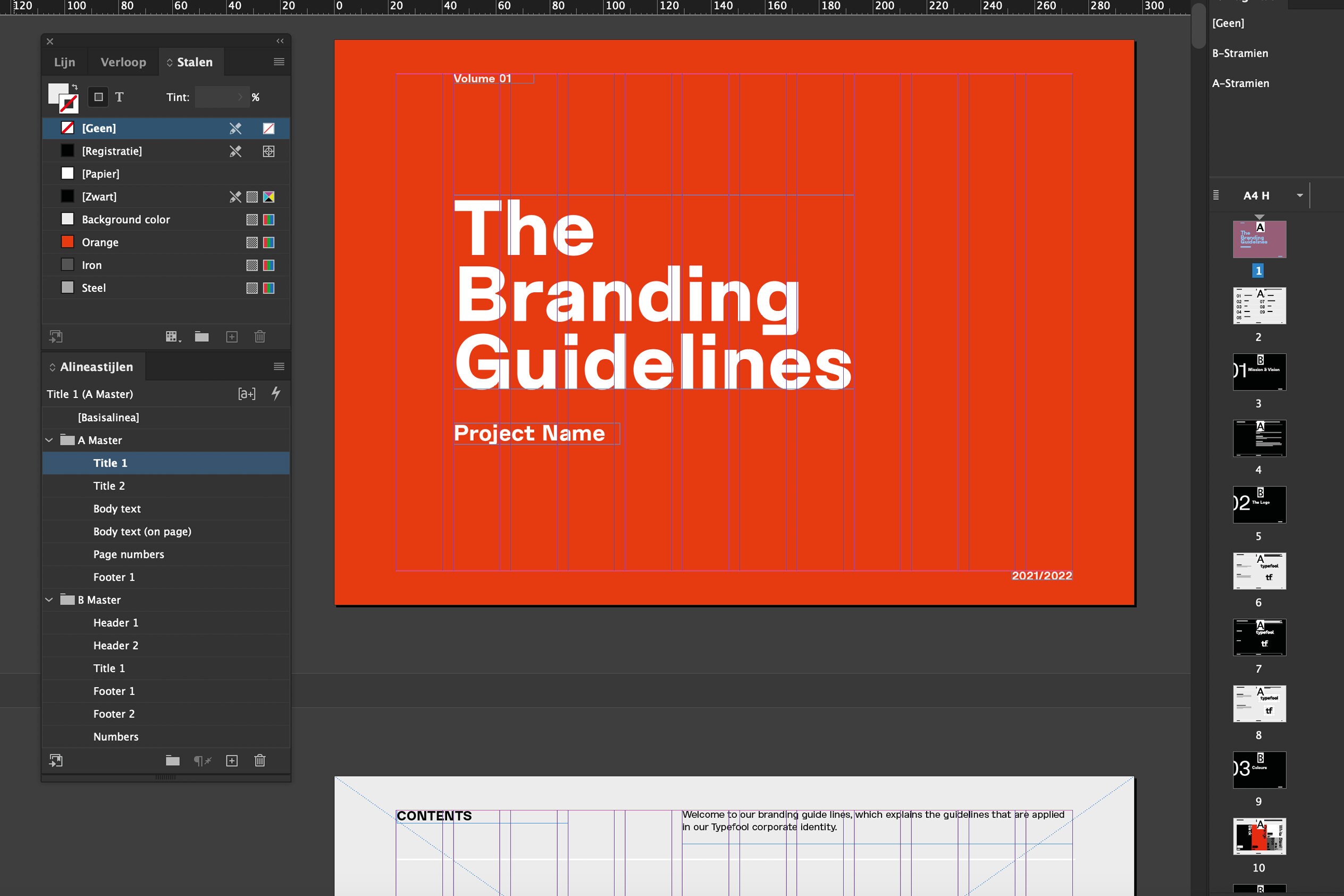 Brand Guidelines Template Adobe Indesign Template Brand Style Guide ...
