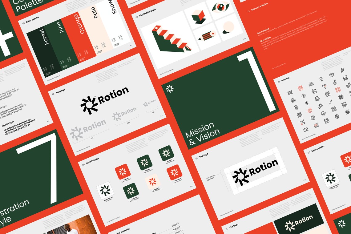 Brand Guidelines Template Adobe Indesign Template Brand Style Guide ...