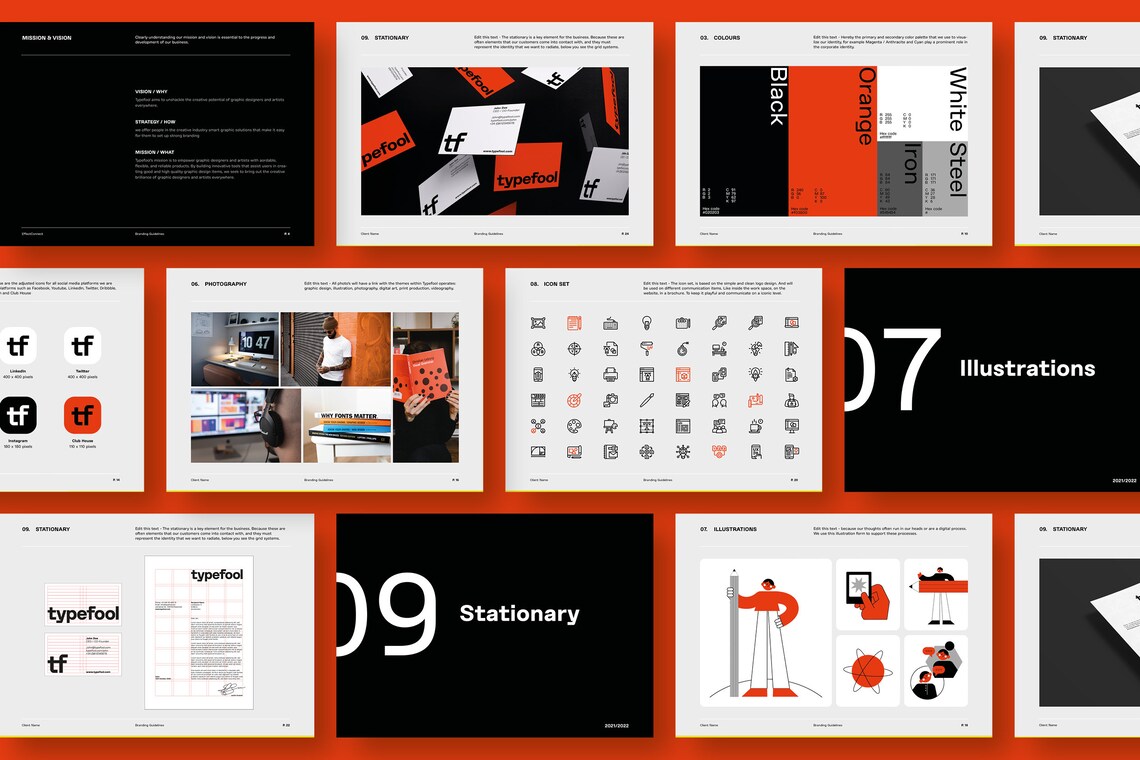 Brand Guidelines Template | Adobe Indesign Template | Brand Style Guide ...