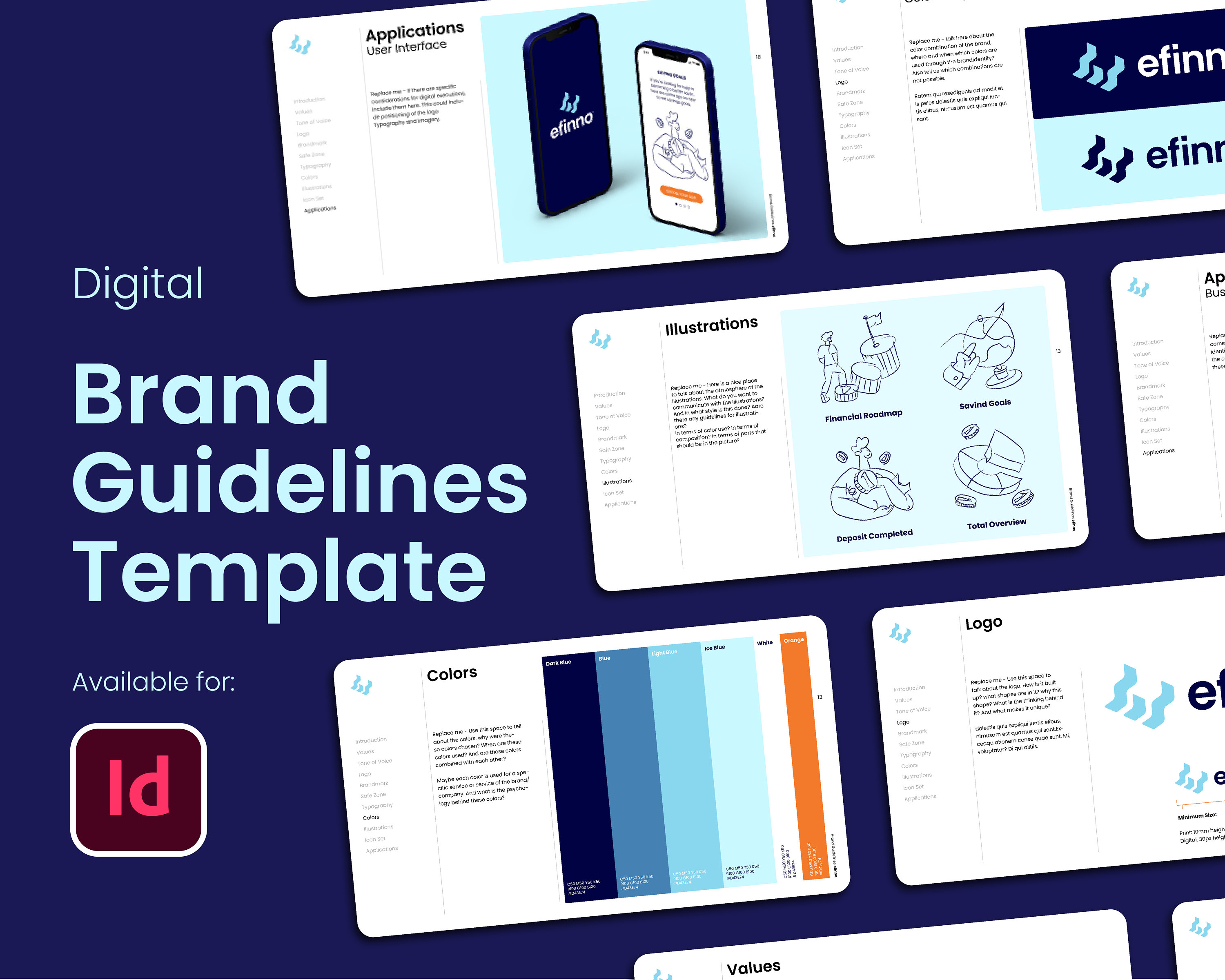 Brand Guidelines Template | Adobe Indesign Template | Brand Strategy ...