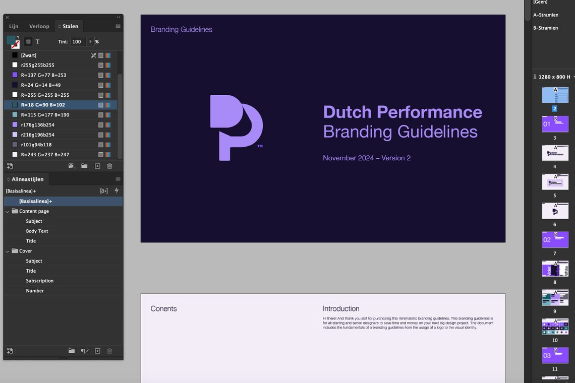 Brand Guidelines Template | Adobe Indesign Template | Brand Style Guide ...