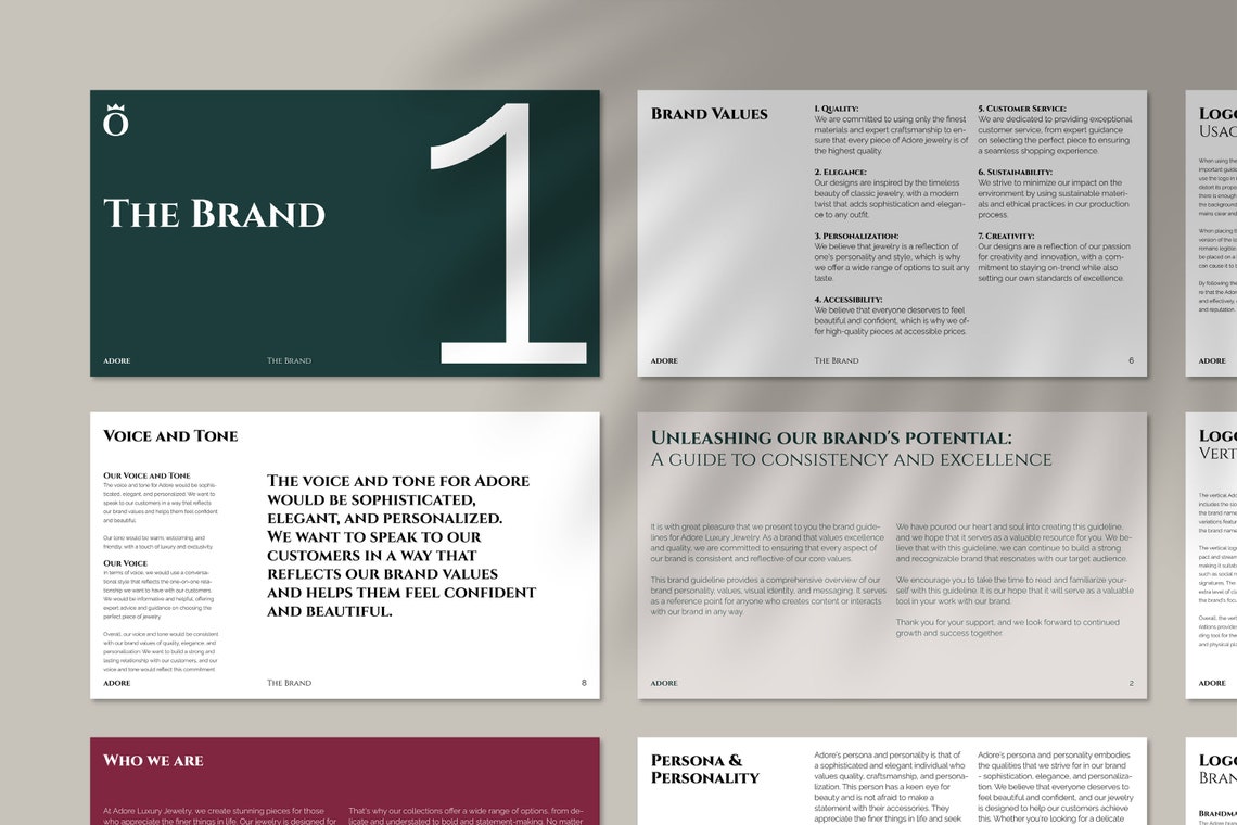 Brand Guidelines Template | Adobe Indesign Template | Brand Style Guide ...