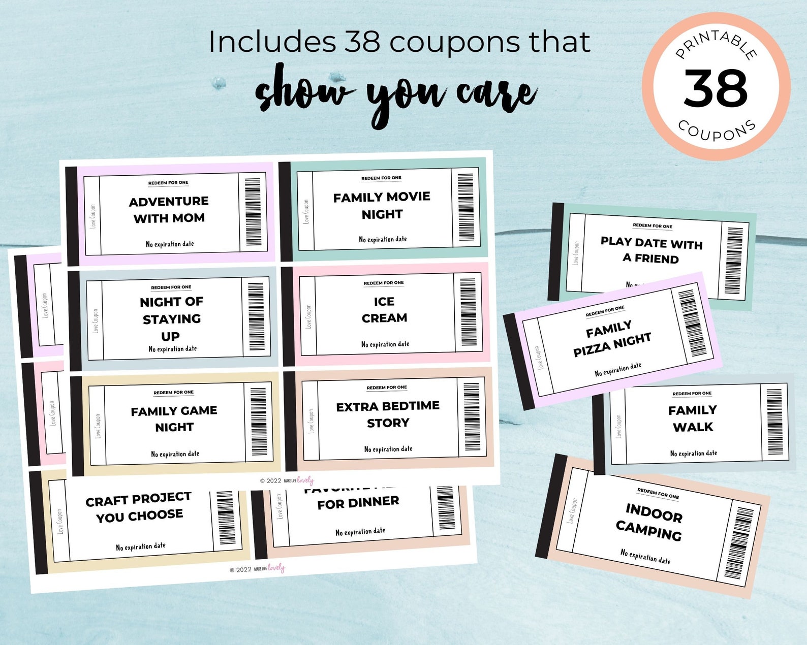 Printable Coupon Book for Kids, Coupon Book Template, Kids Coupon Book ...
