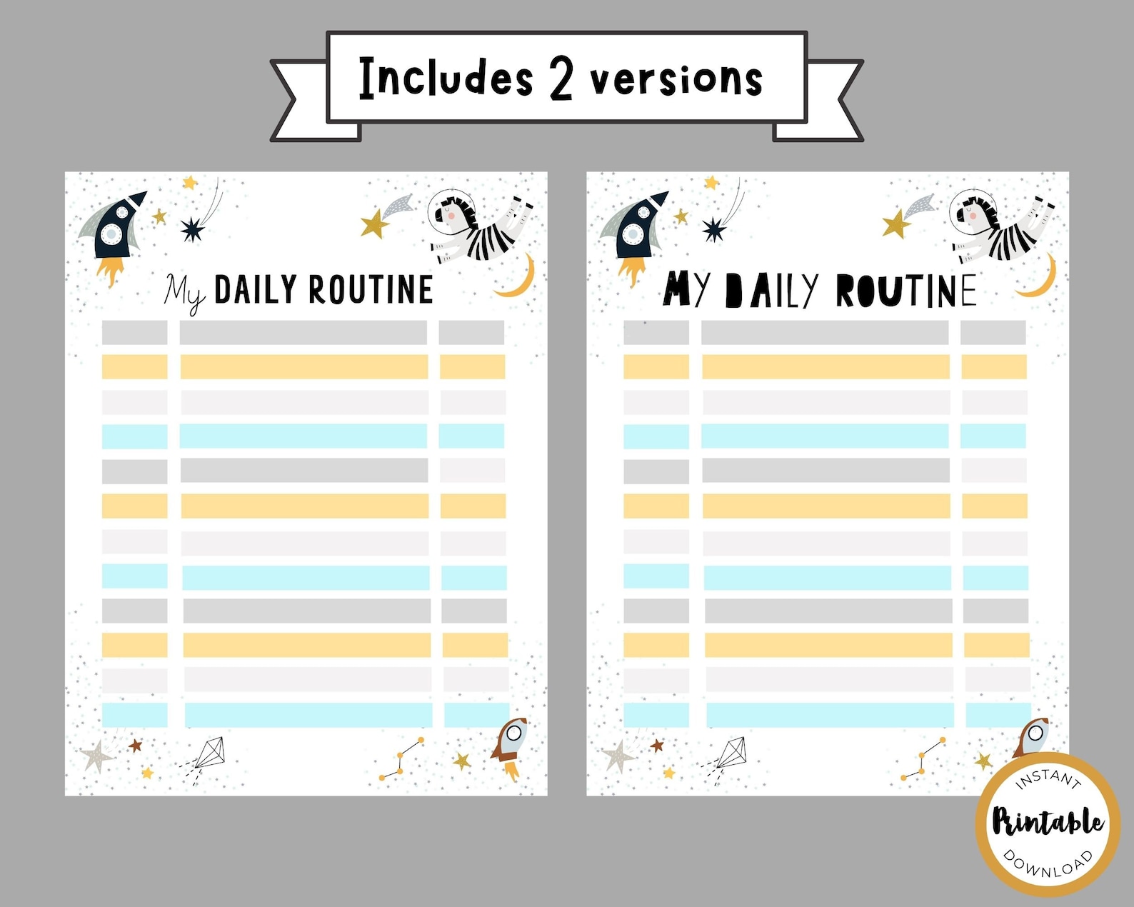 Kids Daily Schedule Template Printable, Daily Planner for Kids, Daily ...